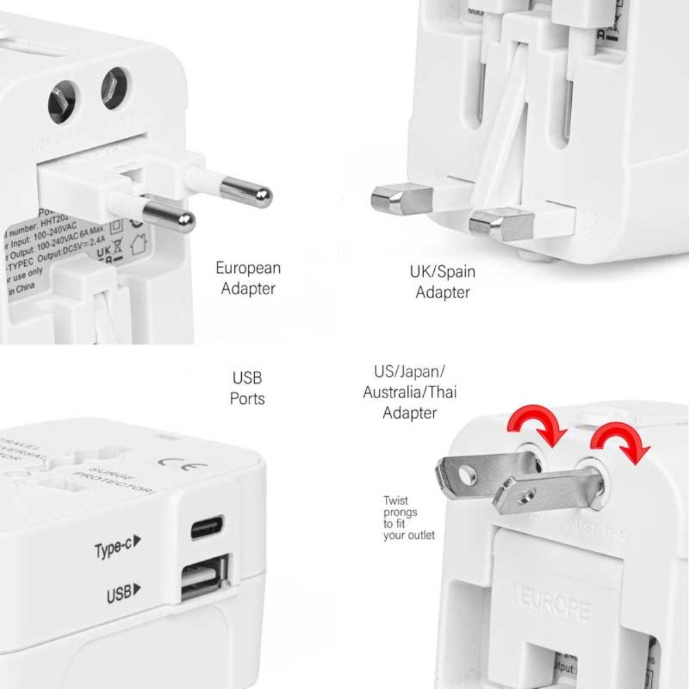 Custom Compact Universal Travel Adapter | Eco Promotional Products